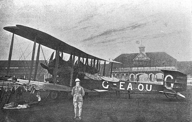Captain Ross Smith landed his three-engine Vickers Vimy