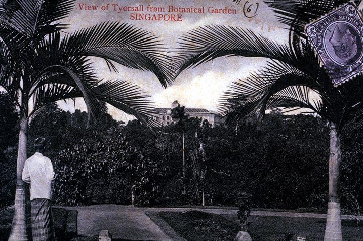 View of Tyersall House, the Singapore palace of Sultan Abu