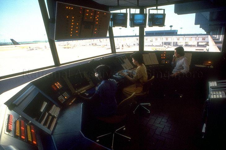 CHANGI AIRPORT APRON CONTROLLER AT WORK INSIDE MASTER APRON