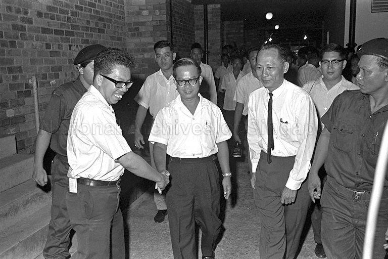 Deputy Prime Minister Dr Toh Chin Chye being welcomed by