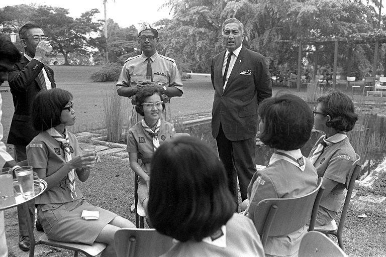 President Yusof Ishak with Chief Commissioner of Scout