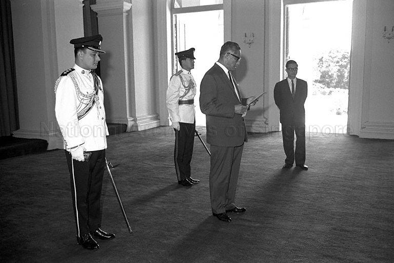 President Yusof Ishak at presentation of credentials