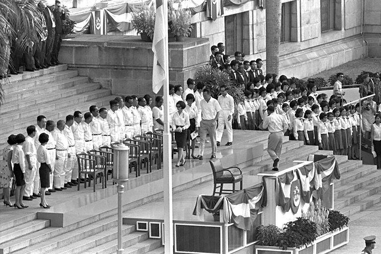 National Day Parade 1967 at the Padang - Prime Minister Lee