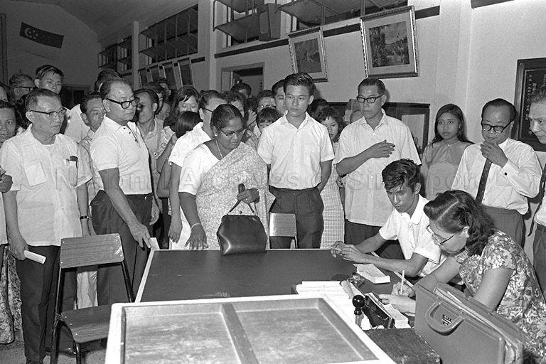 Moulmein Member of Parliament Mrs C V Devan Nair (centre),