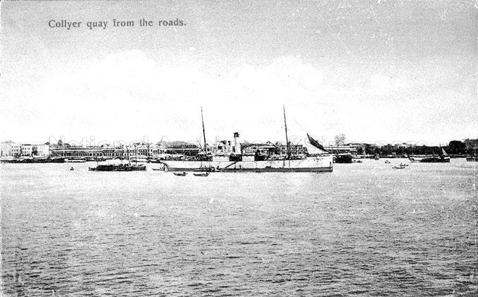 View of Collyer Quay from the inner roads, Singapore.