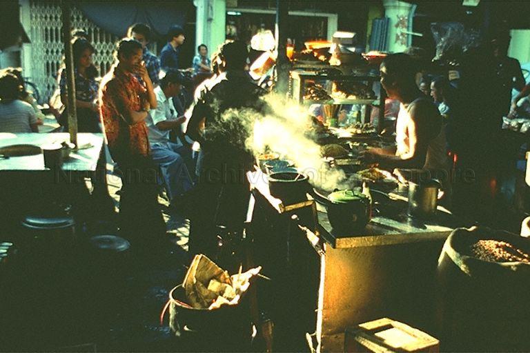 Hawker stalls at Sago Lane / Sago Street, Chinatown,