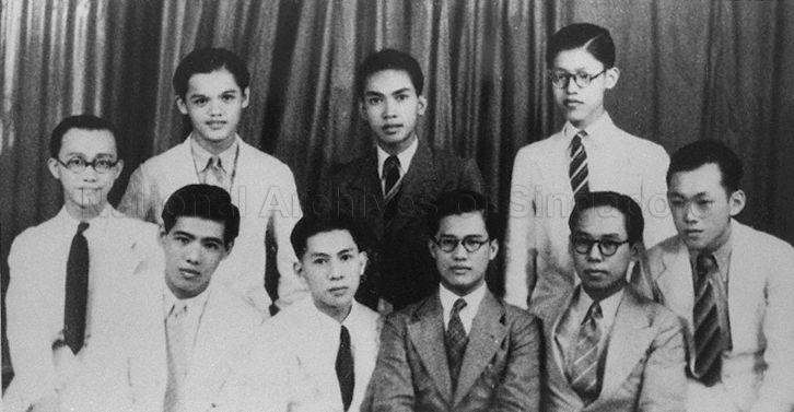 Group photograph of Raffles Institution old boys in Raffles