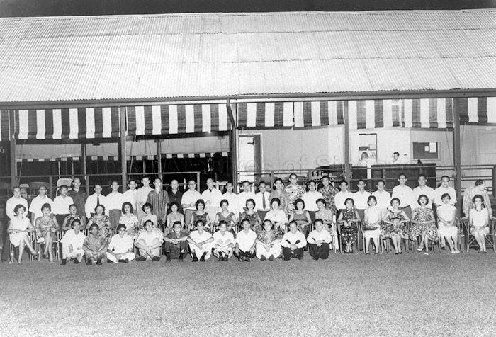 GROUP PHOTO AT THE SHELL COMPANY DINNER AT PAYA LEBAR SPORTS