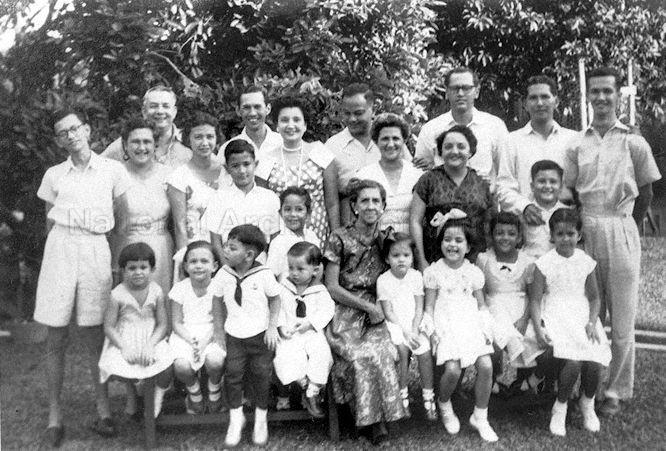 GROUP PHOTO OF THE CLARKE FAMILY, AN EURASIAN FAMILY