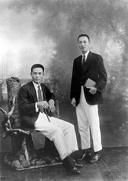 STUDIO PHOTOGRAPH OF TWO CHINESE MEN