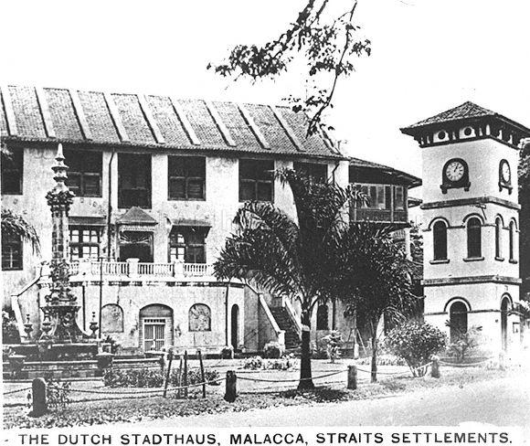 The Stadthuys, Malacca, Straits Settlements. Built by the