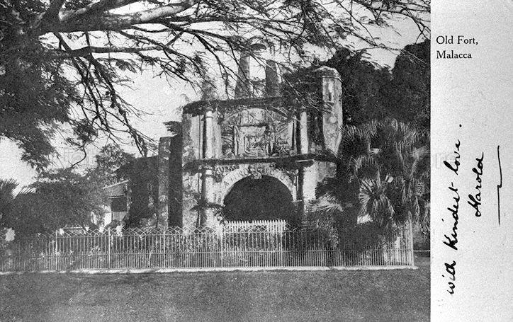 A Famosa, Malacca, Straits Settlements. Built in 1511 by the