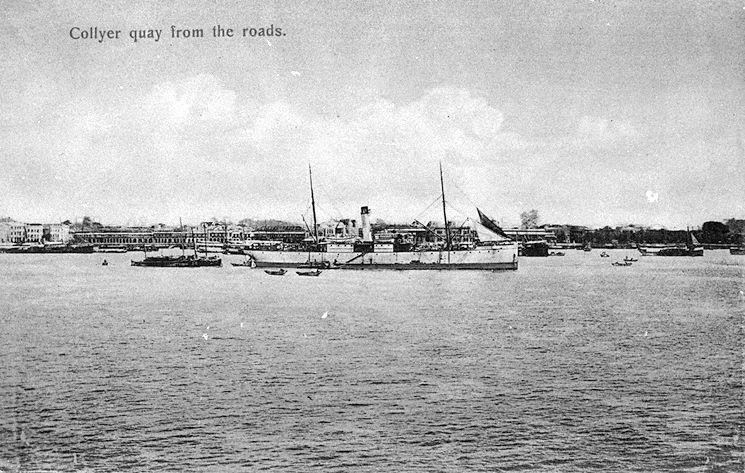 View of Collyer Quay from the inner roads, Singapore.