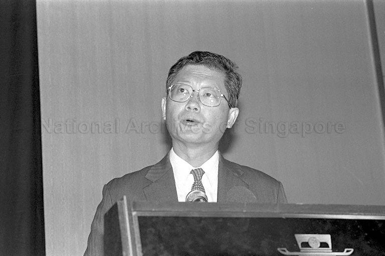 Minister of State for Education Dr Tay Eng Soon giving a