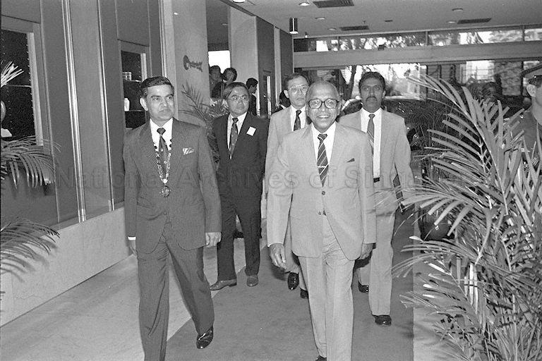 President Devan Nair arriving at the 5th Biennial General