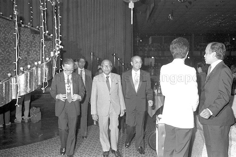 President Devan Nair arriving at the 25th anniversary