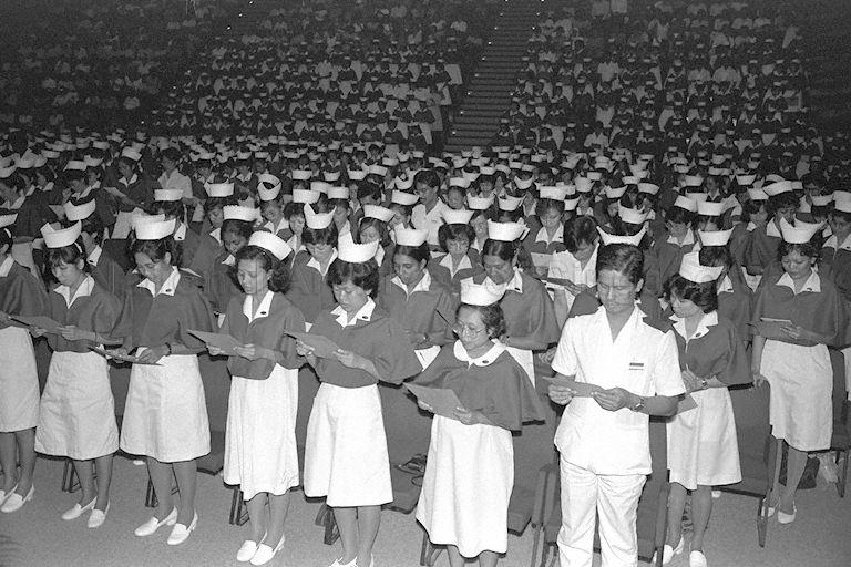 Attendees at the Nurses' Graduation Ceremony at the