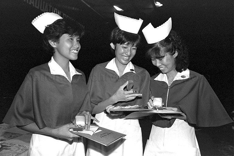 Graduates at the Nurses' Graduation Ceremony at the