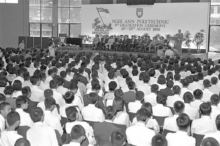 A speech is given during the 4th Ngee Ann Polytechnic