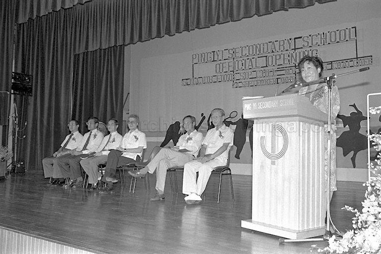 A speech is given during the official opening of Ping Yi