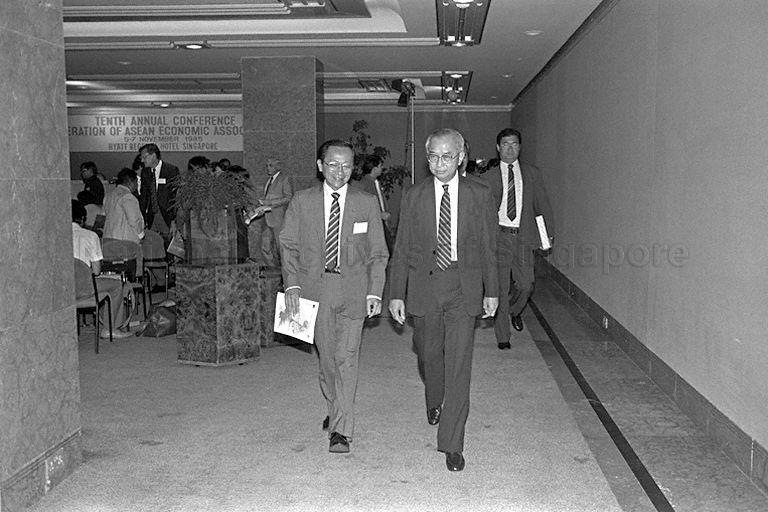 Minister for Finance Dr Richard Hu (right, foreground) and