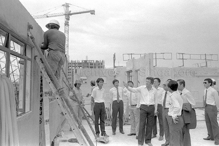 Brunei's Minister of Development, Pehin Abdul Rahman (front