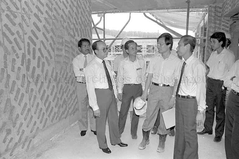 Brunei's Minister of Development, Pehin Abdul Rahman (front