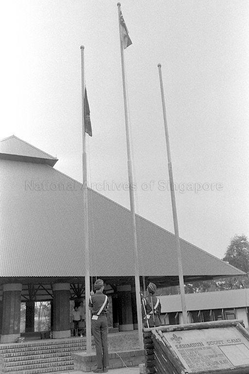 Flag raising ceremony during the opening of East Asia