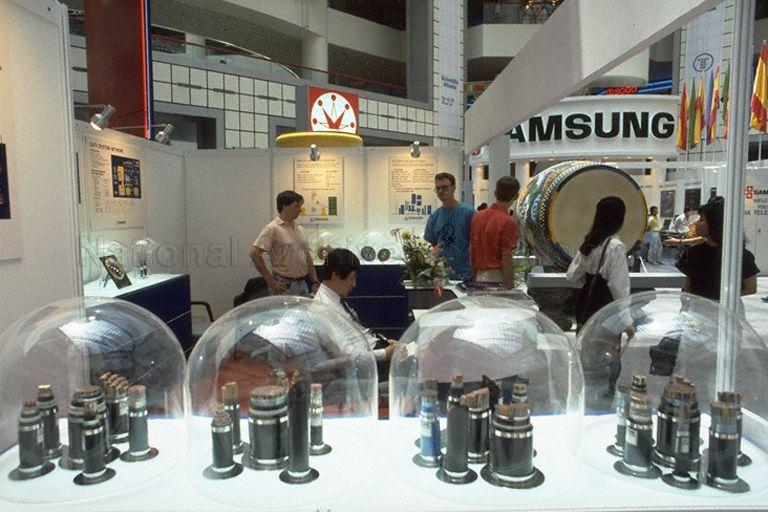 Booths at Asia Telecom 89 exhibition at Raffles City, 252