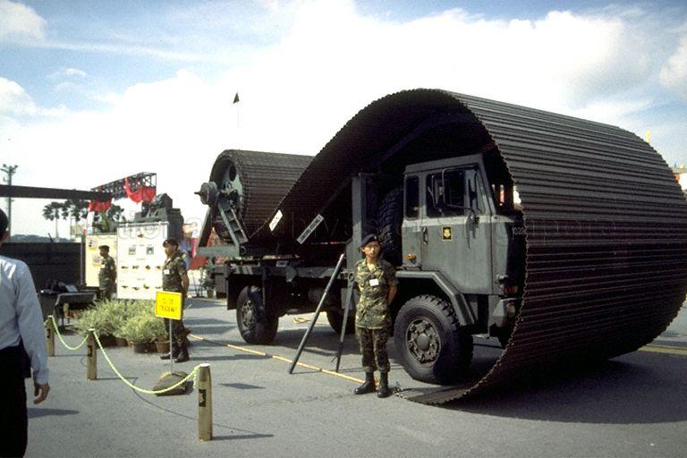 Military vehicle on display at Singapore Armed Forces (SAF)