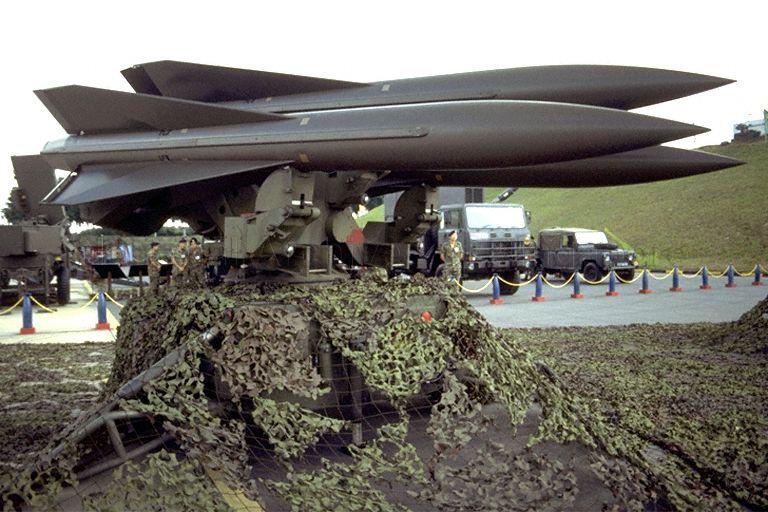 I-Hawks surface-to-air missile system fire units on display