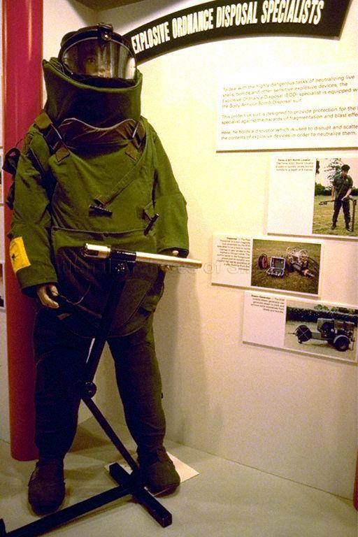 Model of explosive ordnance disposal specialist at Singapore