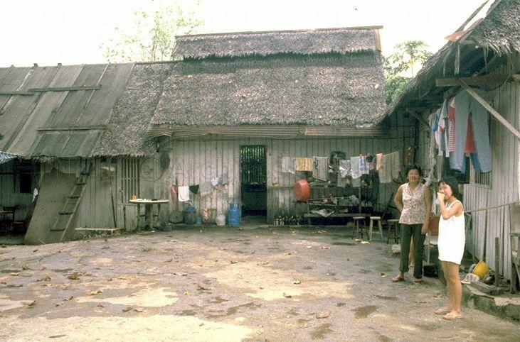 A large, very old Attap house at Kampong Teban, off Tampines