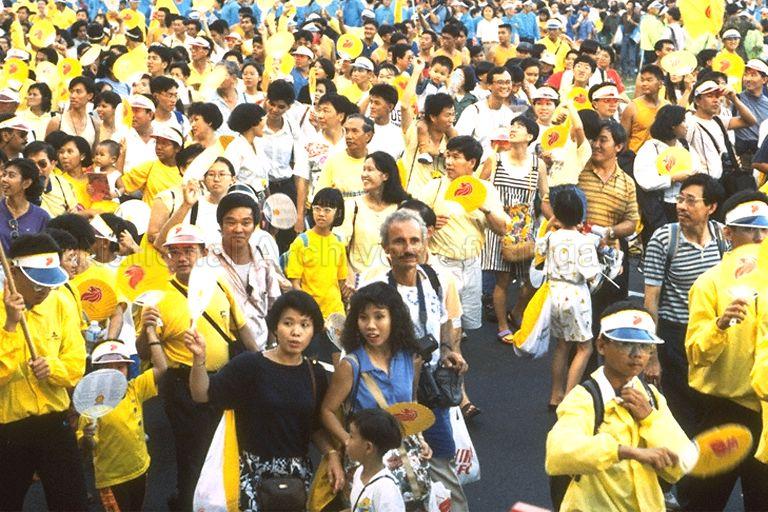 National Day Parade 1993 Preview at the Padang -- Spectators