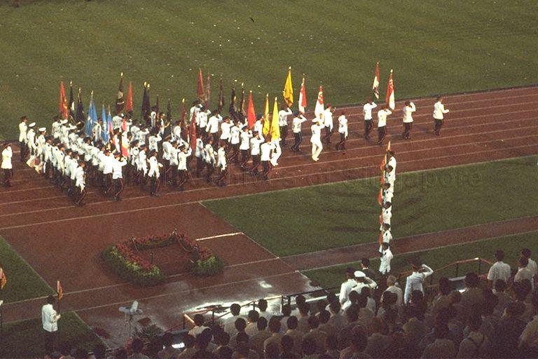 National Day Parade 1994 at National Stadium -- March-past