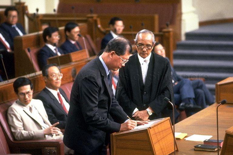 SENIOR MINISTER OF STATE FOR EDUCATION DR TAY ENG SOON SIGNS