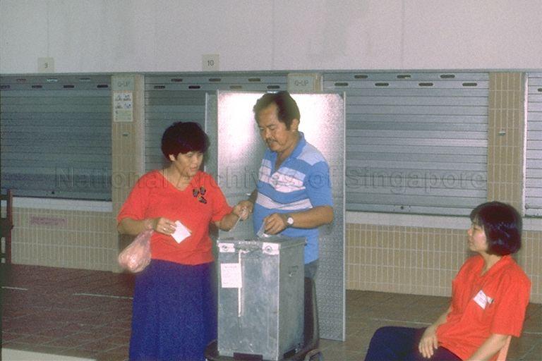 1998 General Election - People slipping their ballot slips