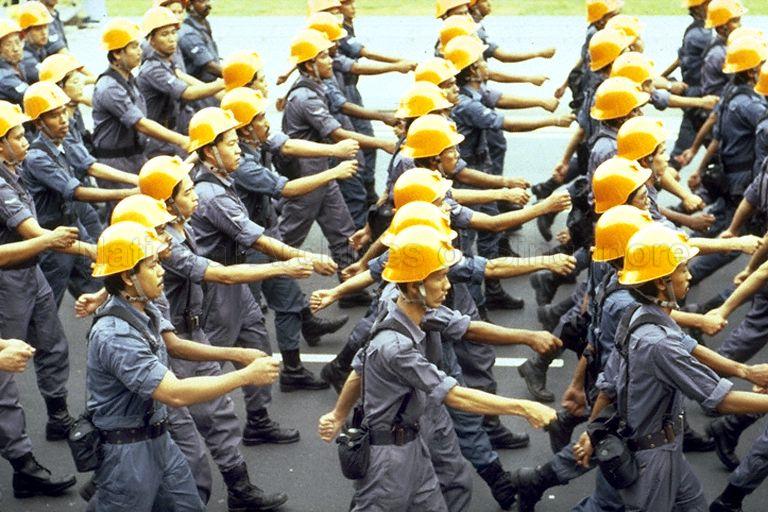 National Day Parade 1990 Rehearsal at the Padang
