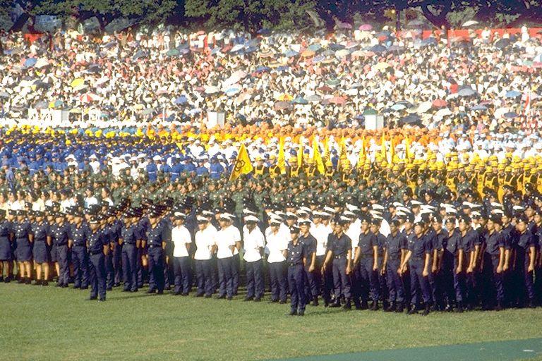 National Day Parade 1990 Rehearsal at the Padang