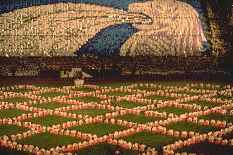 National Day Parade 1988 Rehearsal at National Stadium