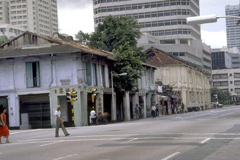 Shophouses at junction of Prinsep Street and Middle Road.