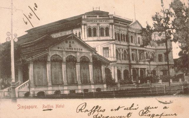 BAR AND BILLIARD ROOM OF RAFFLES HOTEL, SINGAPORE