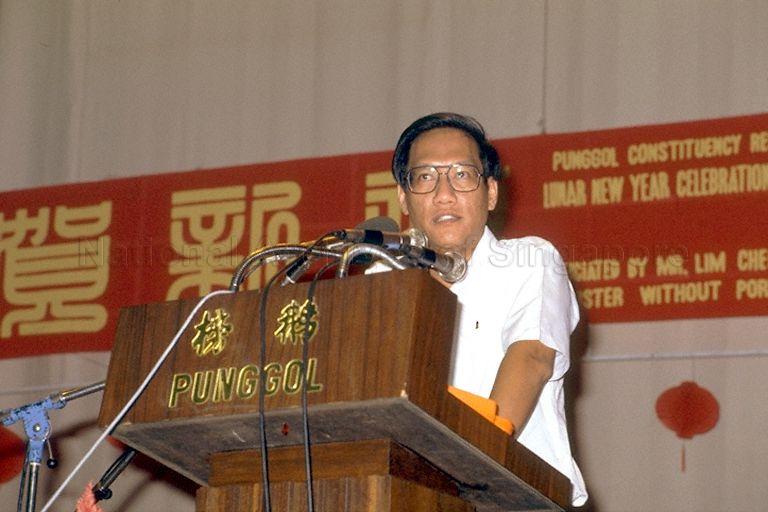 Minister without Portfolio Lim Chee Onn speaking during