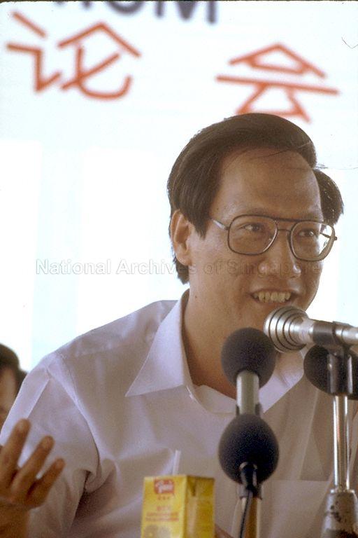 Minister without Portfolio Lim Chee Onn speaking at public