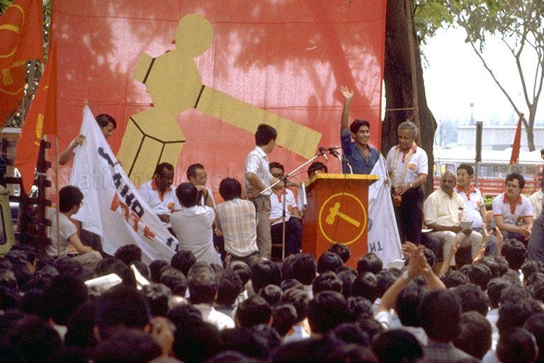 Workers' Party lunchtime rally for 1984 General Election at