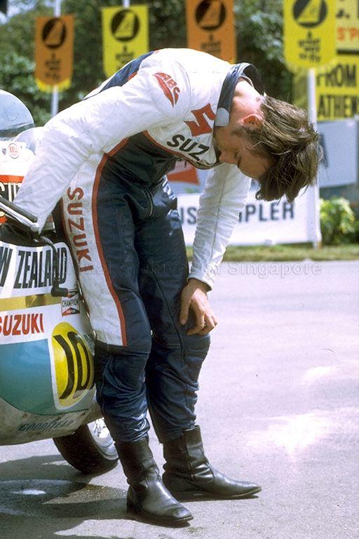 View of an exhausted Geoff Perry of New Zealand during trial