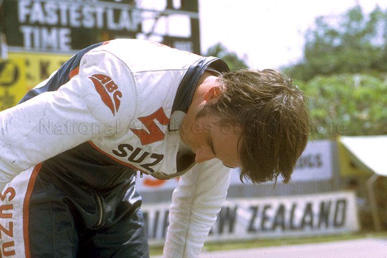 View of an exhausted Geoff Perry of New Zealand during