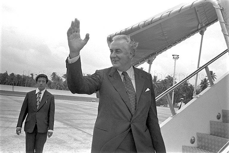 Australian Prime Minister Gough Whitlam, who concluded his