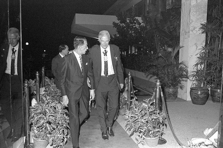 President Dr Benjamin Henry Sheares arriving at Shangri-La