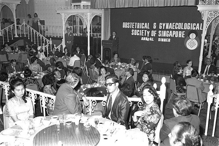 President Dr Benjamin Sheares speaking at the annual dinner